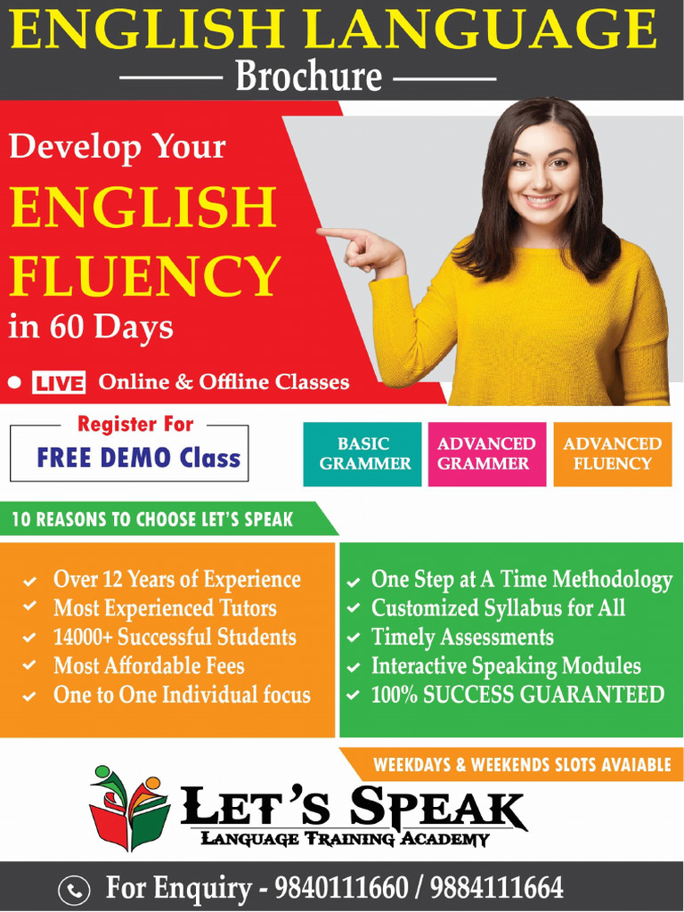 English - Brochure | PDF | Verb | Adverb