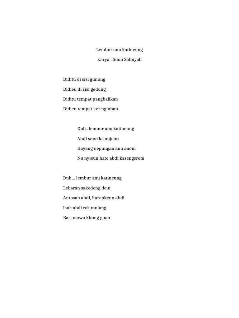 Puisi B.sunda Silmi Salbiyah | PDF