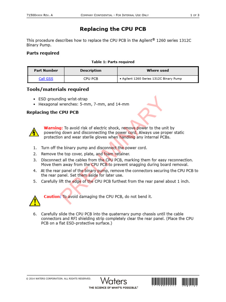 Replacing the CPU PCB | PDF | Printed Circuit Board | Electricity