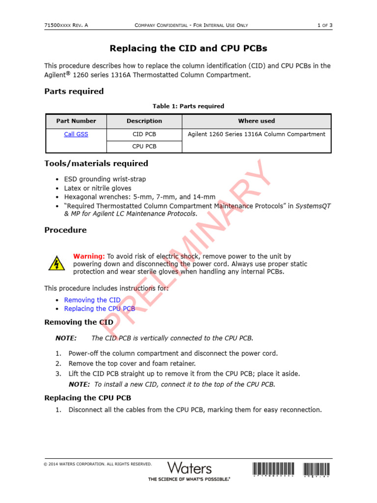 Replacing the CID and CPU PCBs | PDF | Printed Circuit Board | Electronics