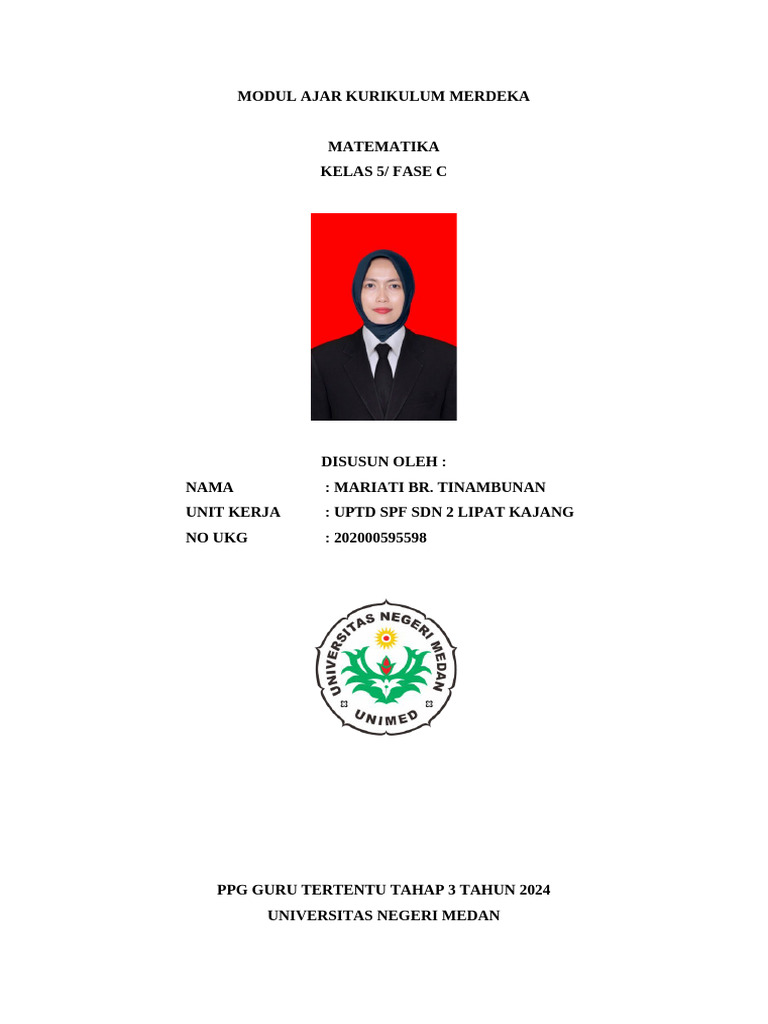 Modul Ajar - Mariati Br. Tinambunan | PDF