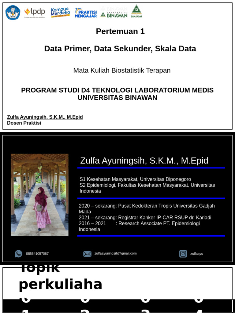 Data Primer dan Sekunder dalam Biostatistik | PDF