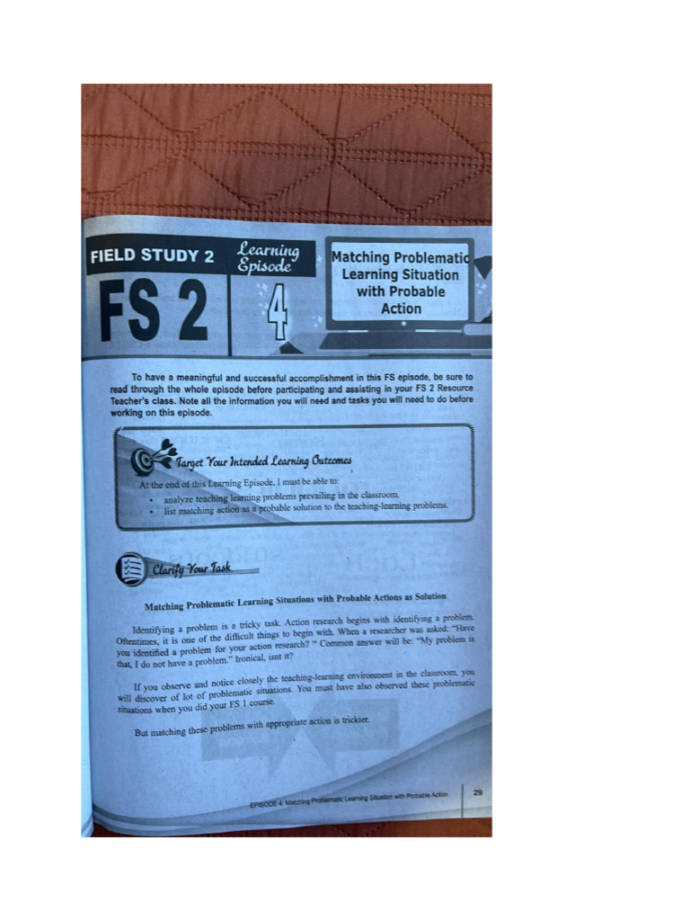 Field Study 2 - Learning Episode 4 | PDF