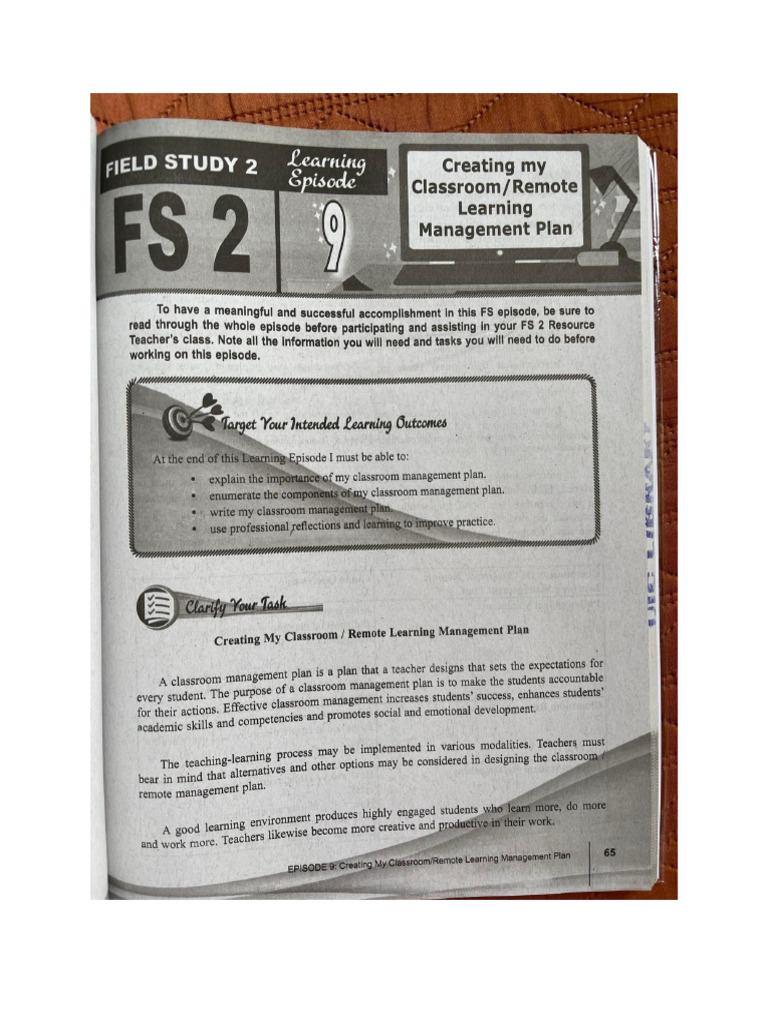 Field Study 2 - Learning Episode 9 | PDF