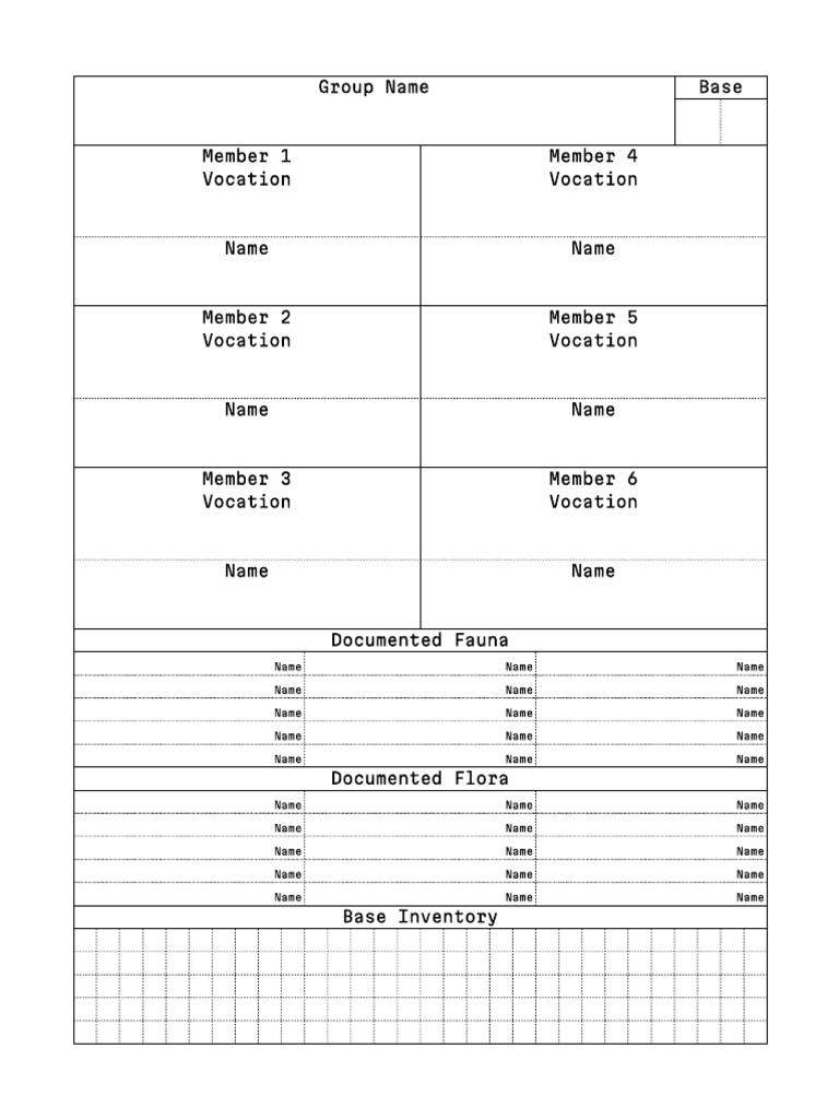 Expedition Sheet 1 | PDF
