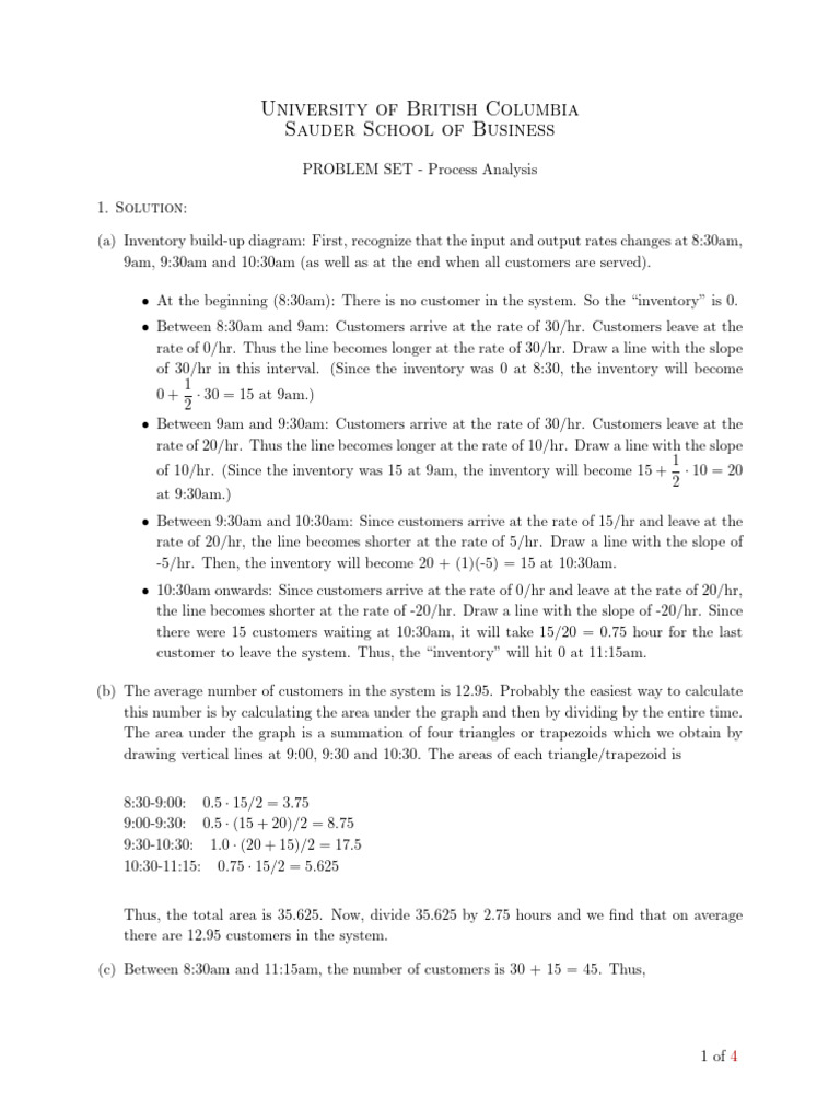 PS (Process Analysis) Solutions | PDF | Area