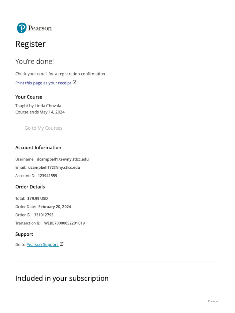 Confirmation - Pearson MyLab & Mastering | PDF