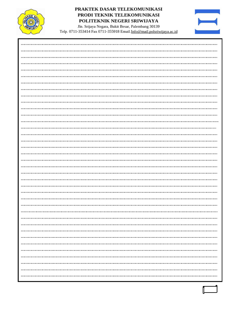 Template Laprak Praktek Dasar Telkom | PDF