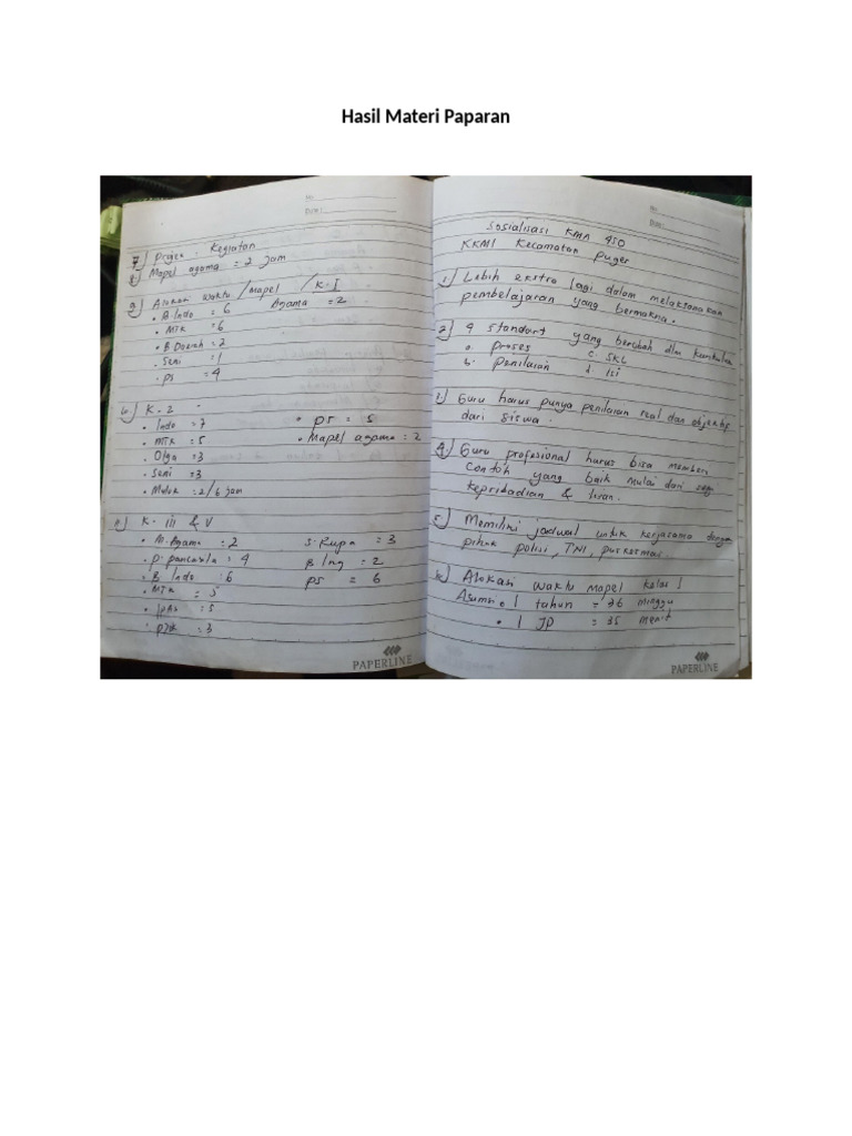 Hasil Materi Paparan | PDF