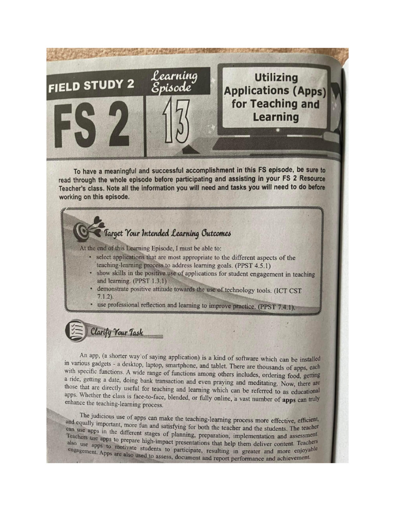 Field Study 2 - Learning Episode 13 | PDF