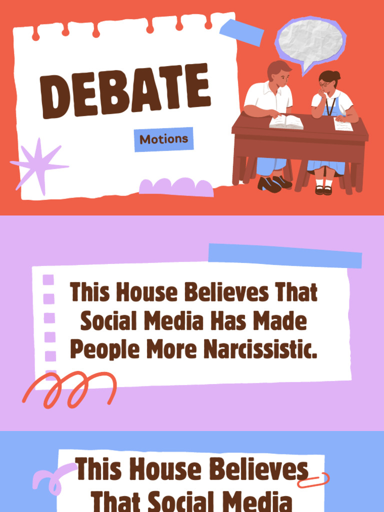Debate Motions on Social Media & Character | PDF