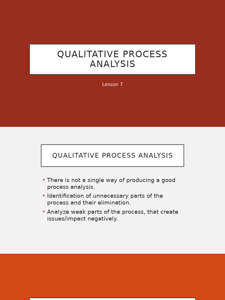 Lesson 6 - Qualitative Process Analysis | PDF | Quantitative Research | Risk