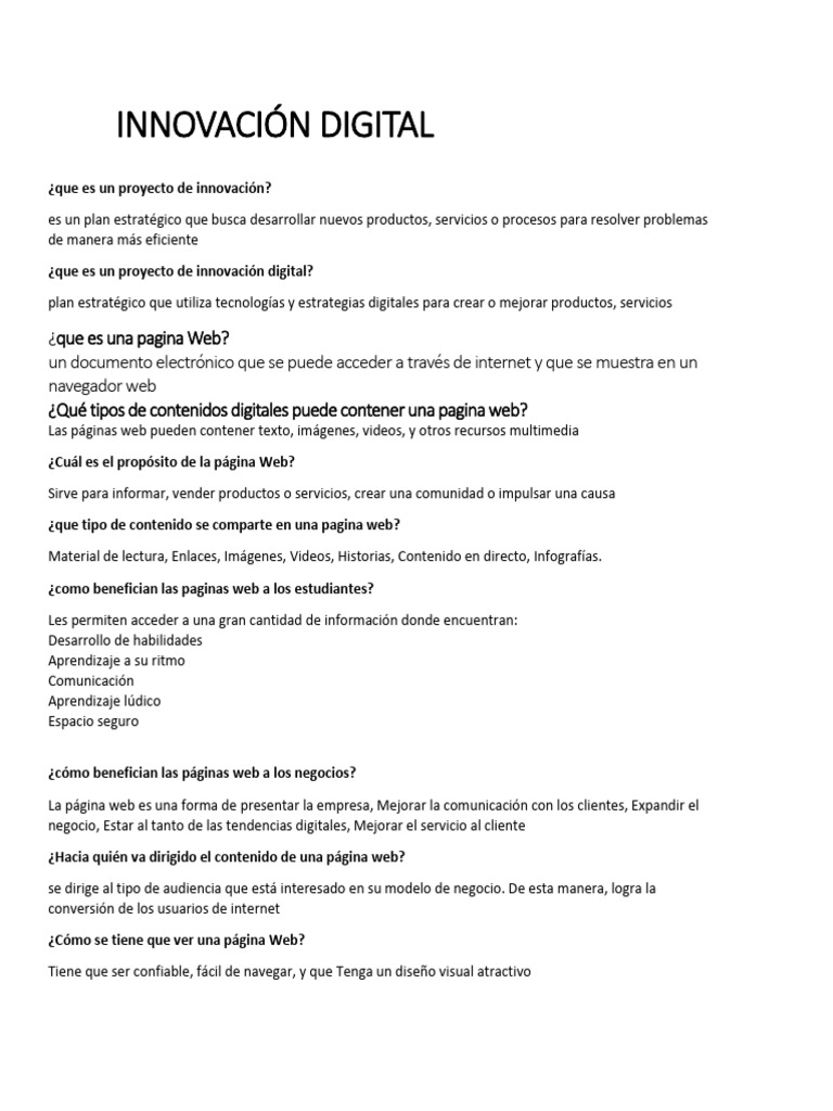Cuestionario Sitios Web | PDF