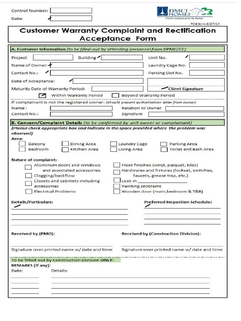 Warranty Form | PDF
