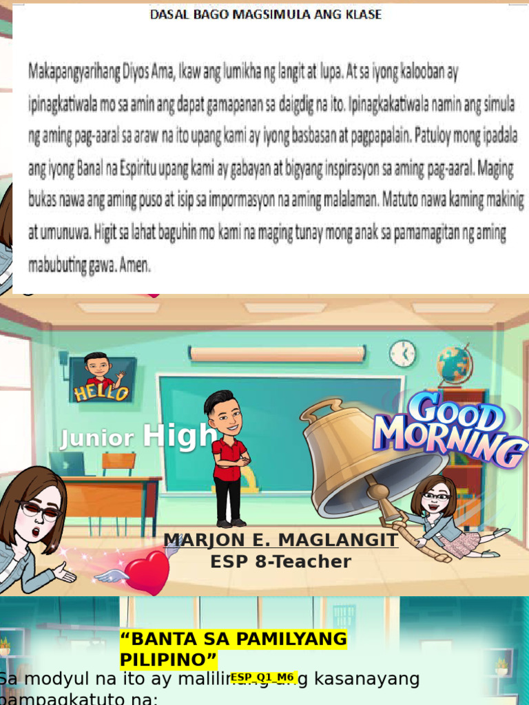 ESP_Q1_M6_banta sa pamilyang pilipino | PDF ESP_Q1_M6_banta sa pamilyang pilipino | PDF
