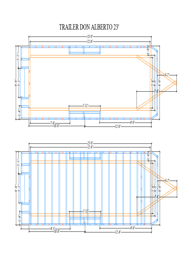 Medida de Trailer y Materiales Don Alberto 23 Pie 2 PDF | PDF