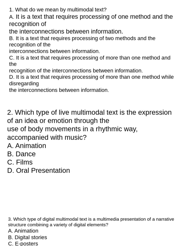 Multimodal Text Presentation | PDF | Human Communication | Communication