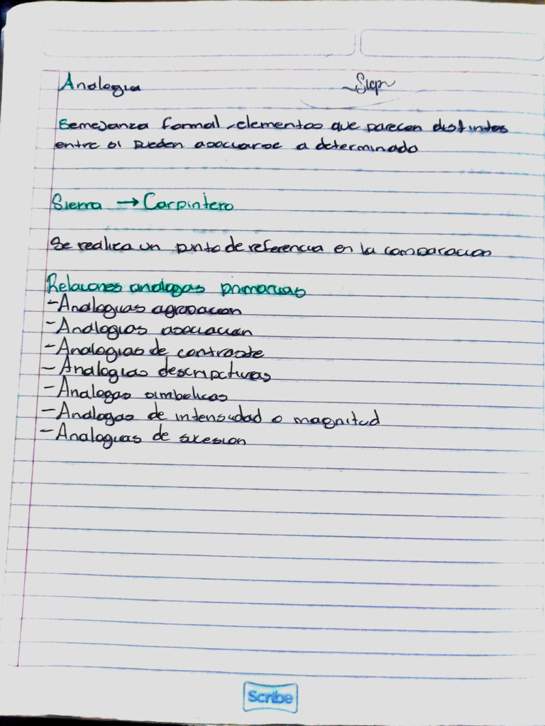 Apunte Analogía | PDF