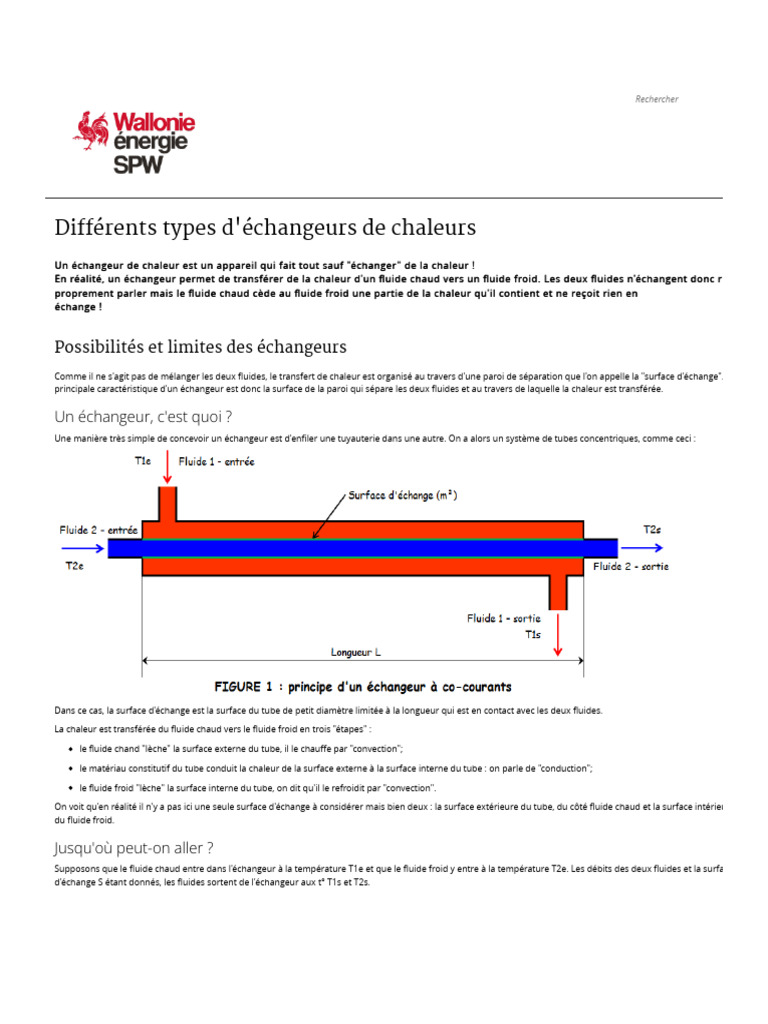 Types d'échangeurs de chaleur expliqués | PDF | Transfert thermique ...