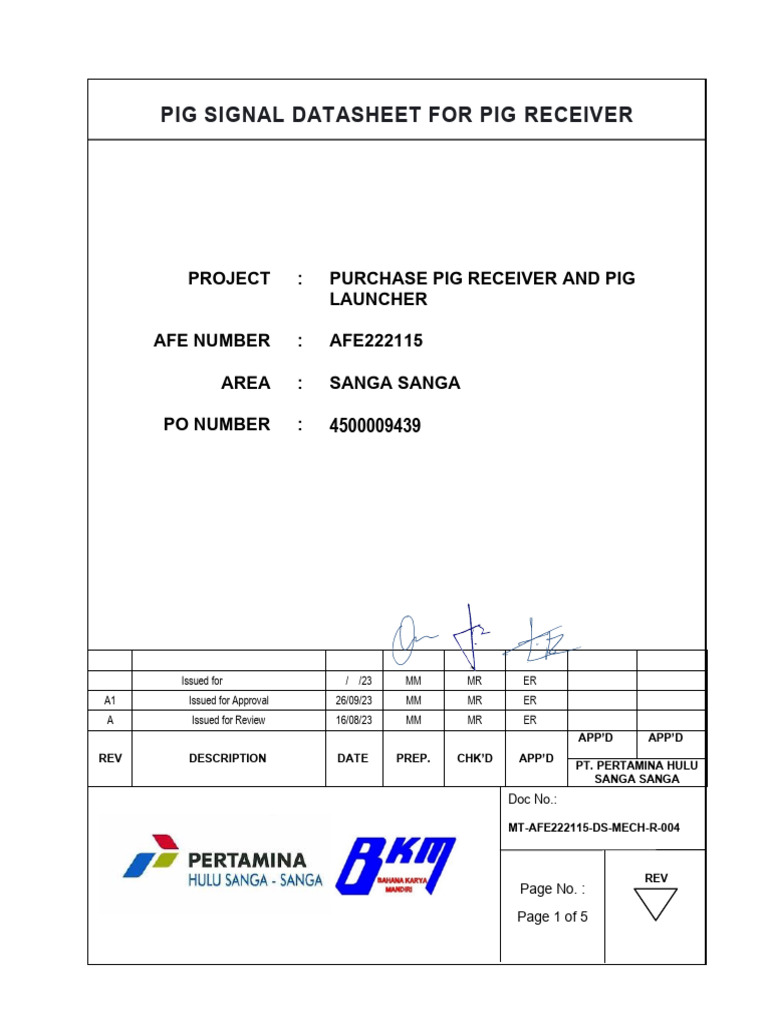 Mt-Afe222115-Ds-Mech-R-004 - Pig Signal Datasheet For Pig Receiver ...