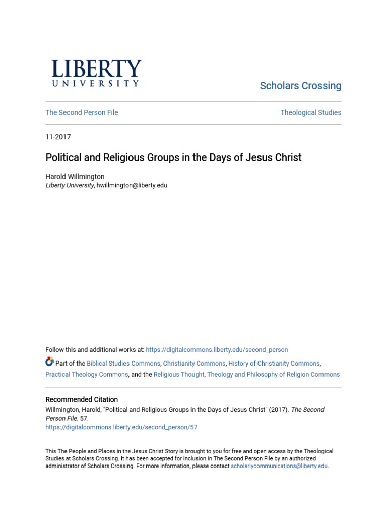 Political and Religious Groups in The Days of Jesus Christ | PDF ...