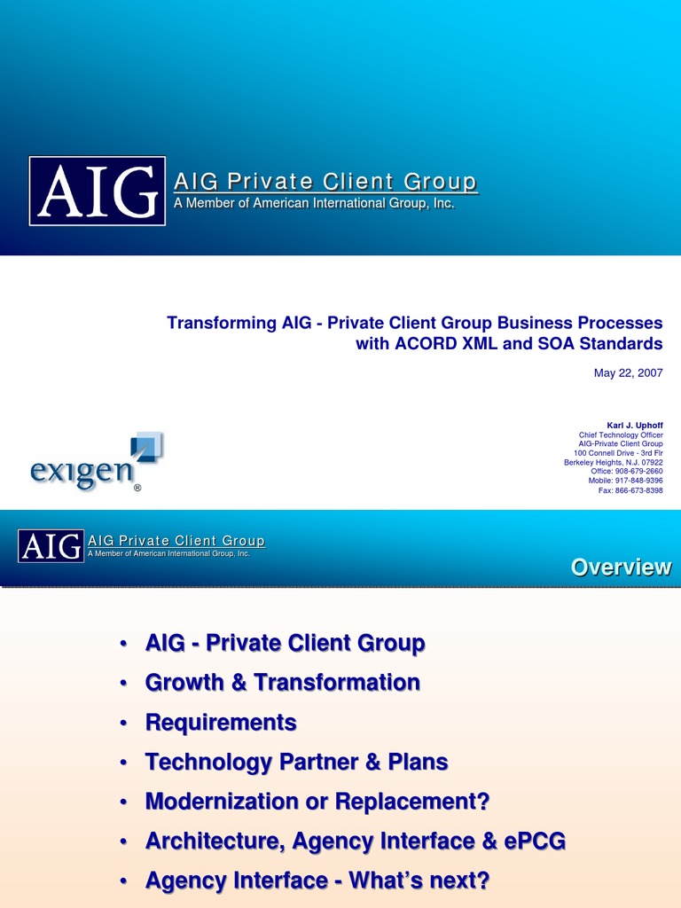 AIG WINS Insurance System | American International Group | Service ...
