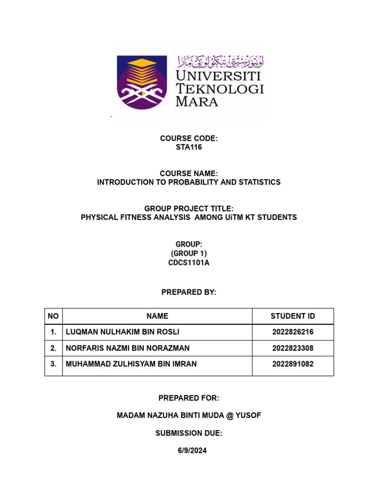 STA116 GROUP 1 REPORT | PDF | Sampling (Statistics) | Median