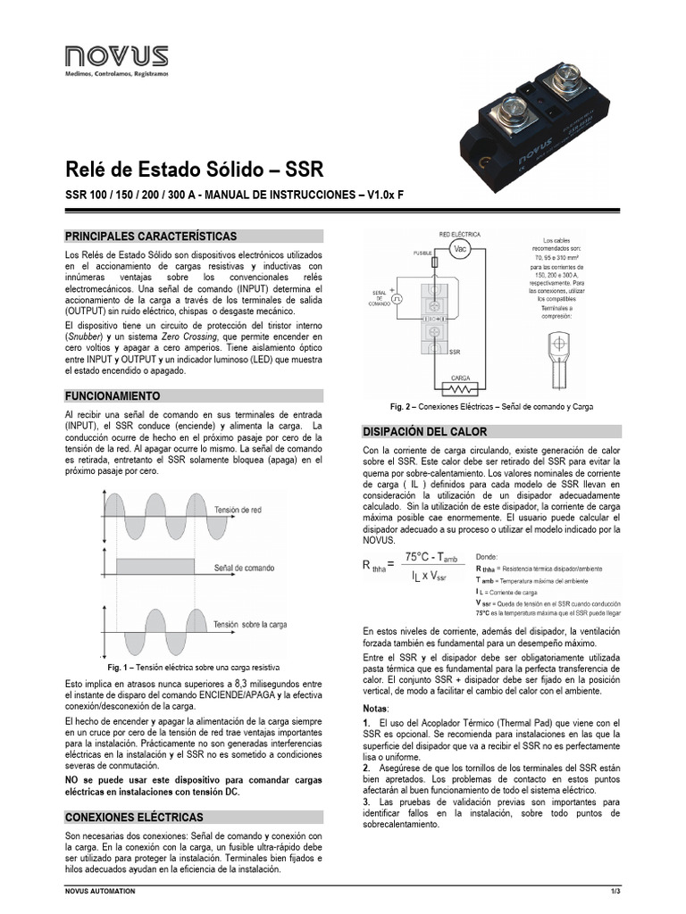 Manual SSR 150-300a v10x F Es | PDF | Relé | Ingenieria Eléctrica