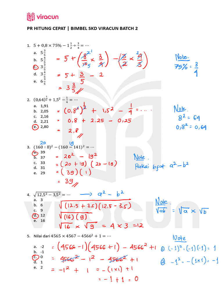 PR Hitung Cepat Oret | PDF