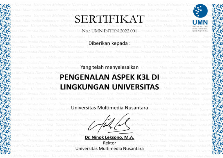 Sertifikat K3L | PDF | Computers | Technology & Engineering