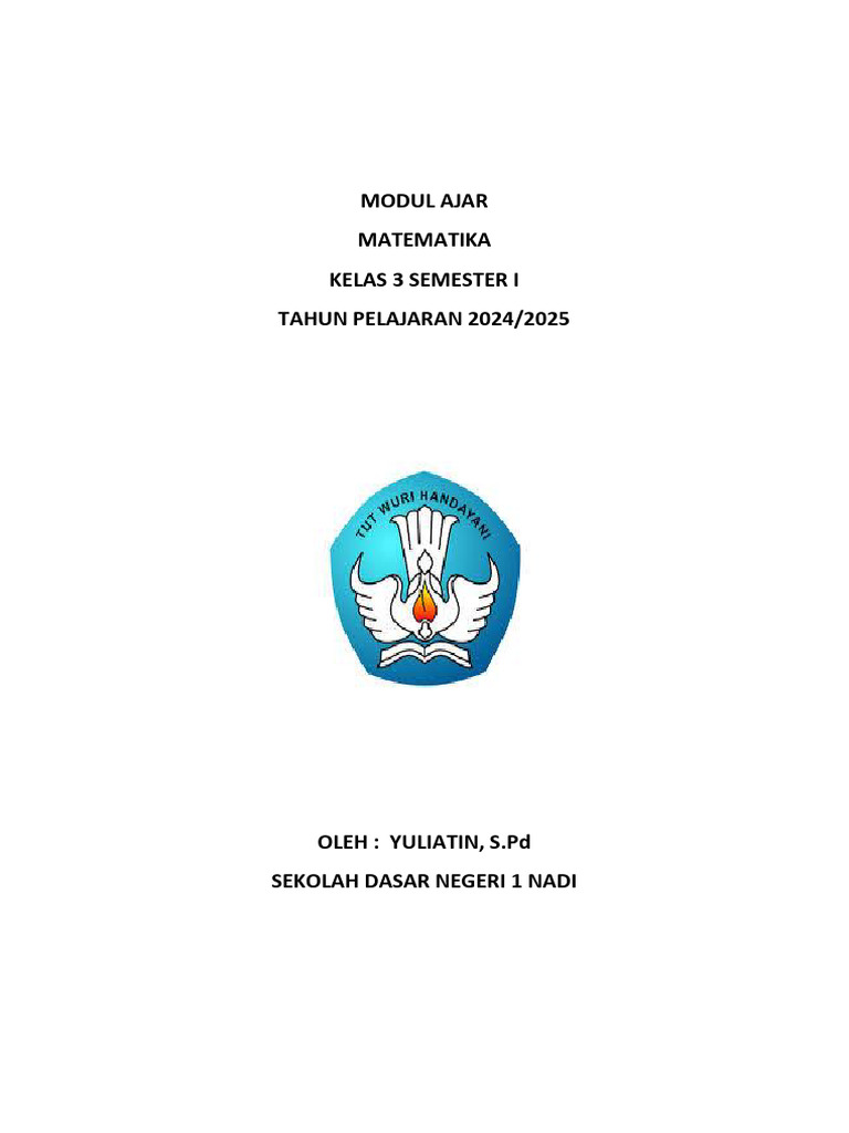 Modul Ajar Kelas 3 Mat Bab 1 | PDF