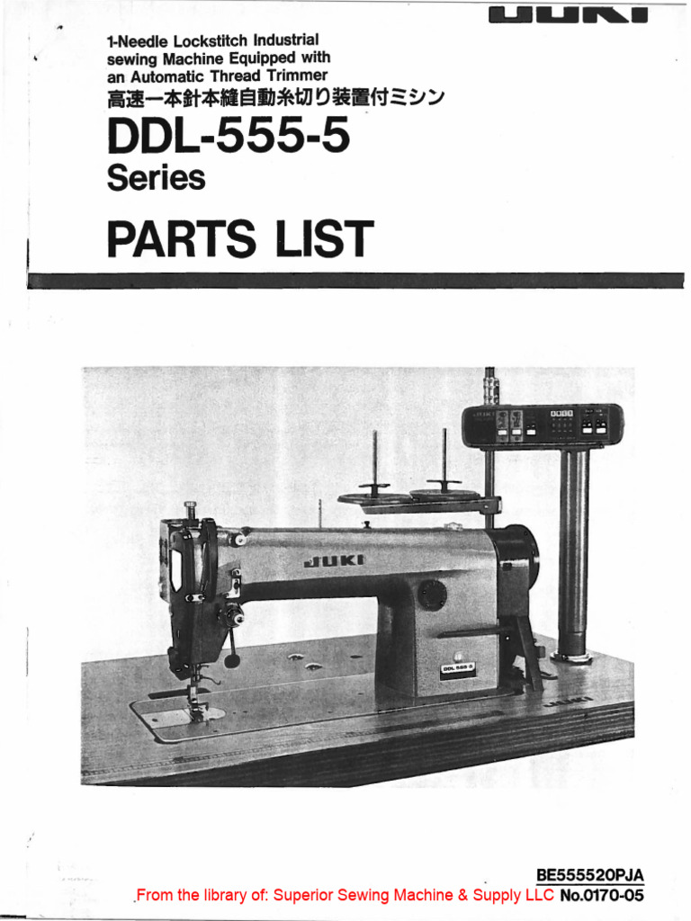 Juki DDL-555-5 | PDF | Sewing