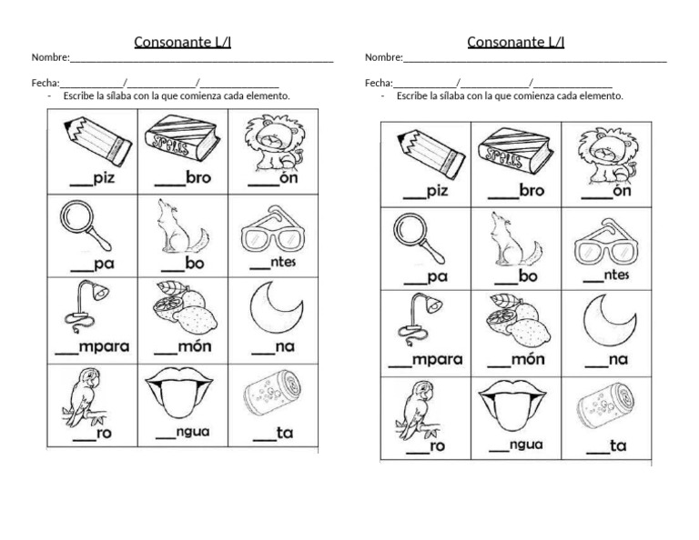 Sílabas La, Le, Li, Lo, Lu | PDF