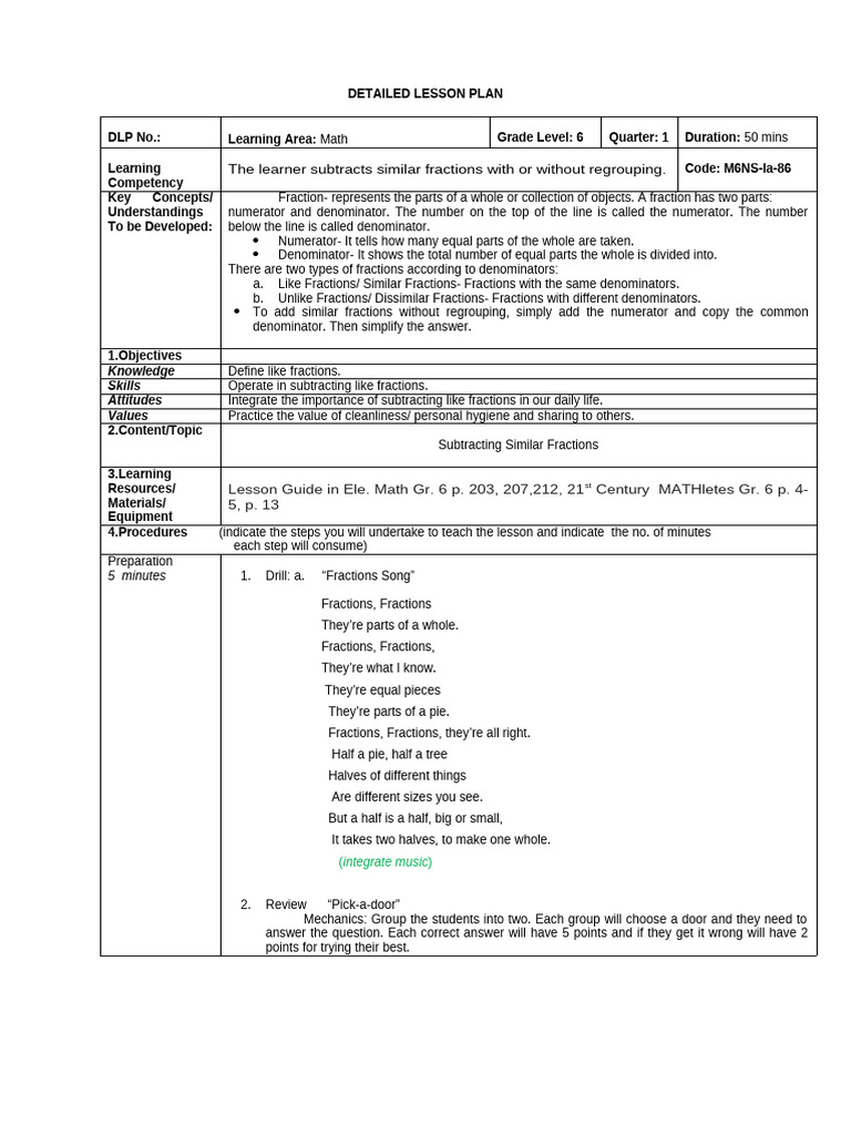 DLP Math Q1 Final | PDF | Cognition | Learning