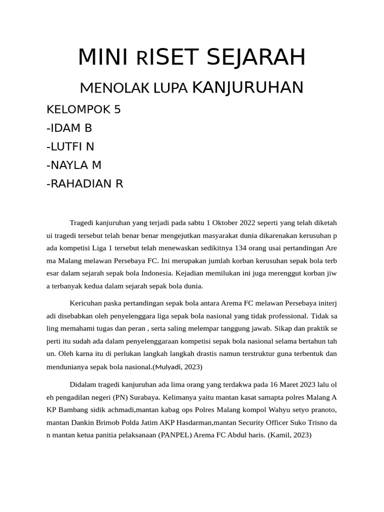 Tugas Kelompok 5 Sejarah | PDF