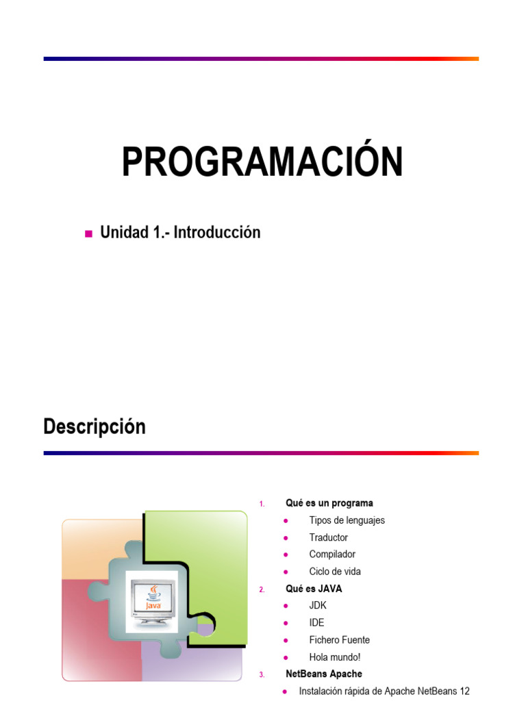 U01 Introducción | PDF | máquina virtual de Java | Programación