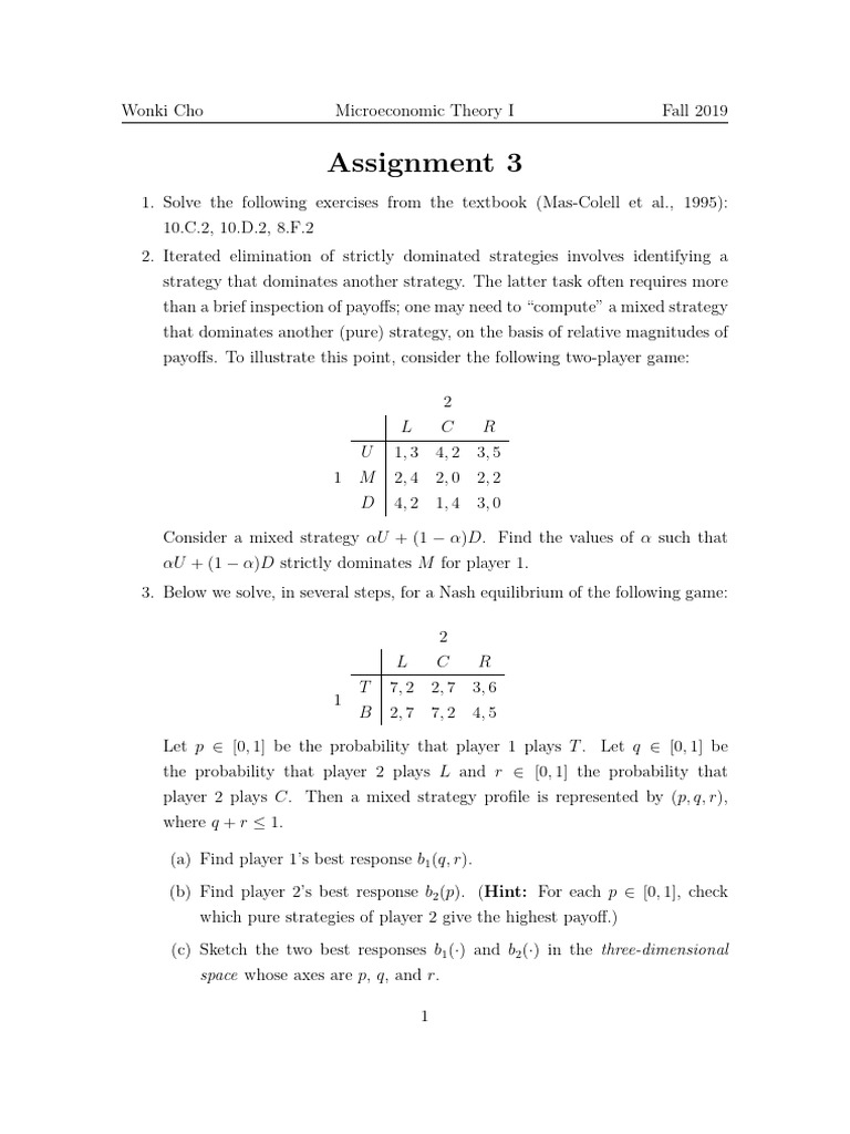 Problem Set 3 For Micro G | PDF | Applied Mathematics | Systems Theory