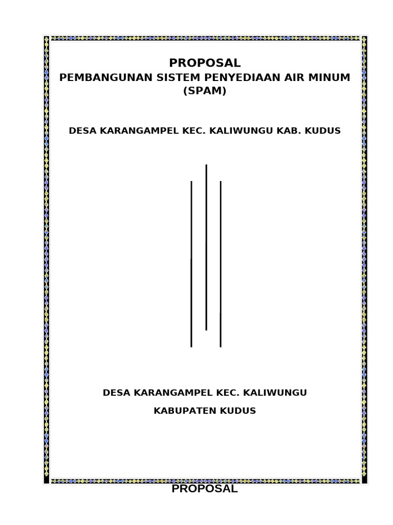 Proposal SPAM Ds Karangampel | PDF