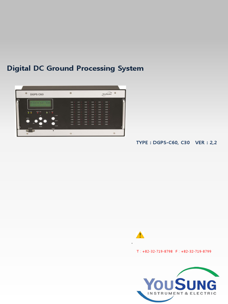 DGDR-DC Ground Processing System (DGPS-C60,30) | PDF | Alternating Current | Power Supply