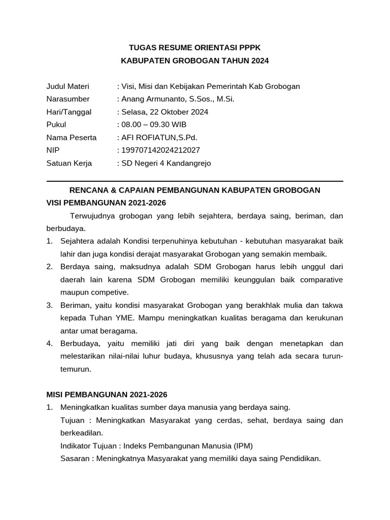 Hasil Resume Hari 1 Full | PDF