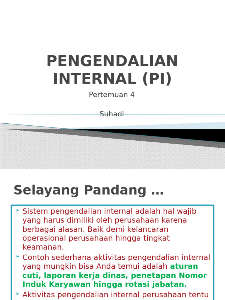 Modul 4 - Pengendalian Internal | PDF | Bisnis