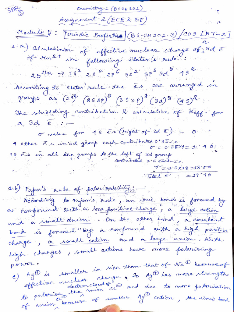 Periodic Properties, Spectroscopy, and Etc | PDF | Chemical Substances ...