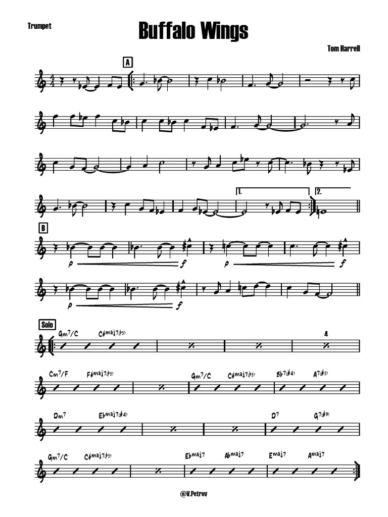 Buffalo Wings - Trumpet Part (BB) | PDF