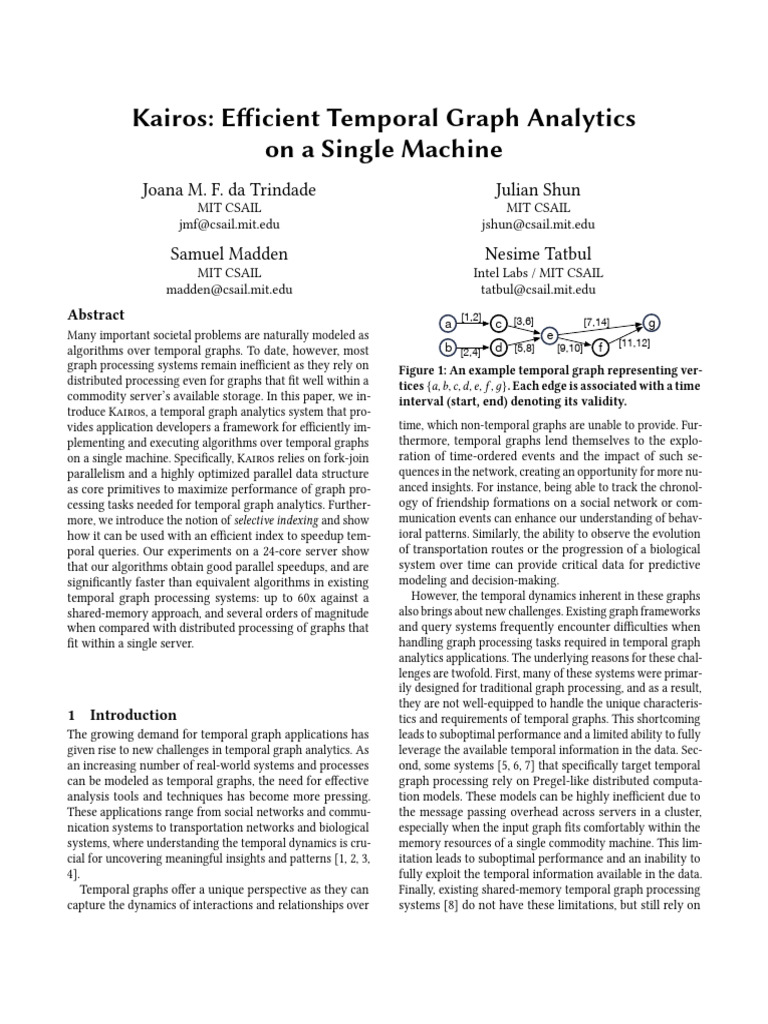 Kairos: Single-Machine Temporal Graph Analytics | PDF | Vertex (Graph ...