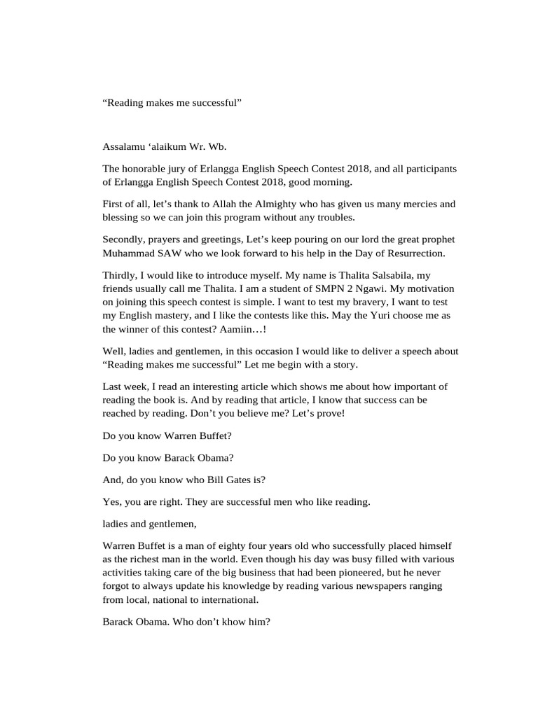 Reading Makes Me Successful | PDF | Cognition