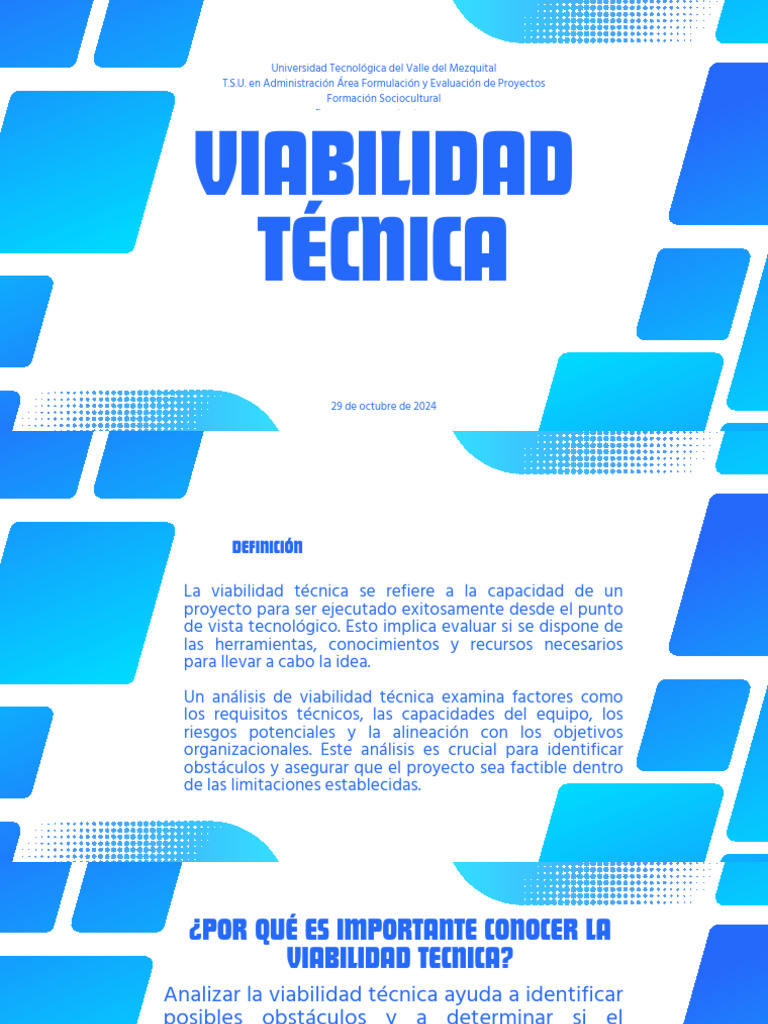 Viabilidad Técnica | PDF | Estudio de factibilidad | Evaluación