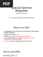 SSR Iata Codes | PDF