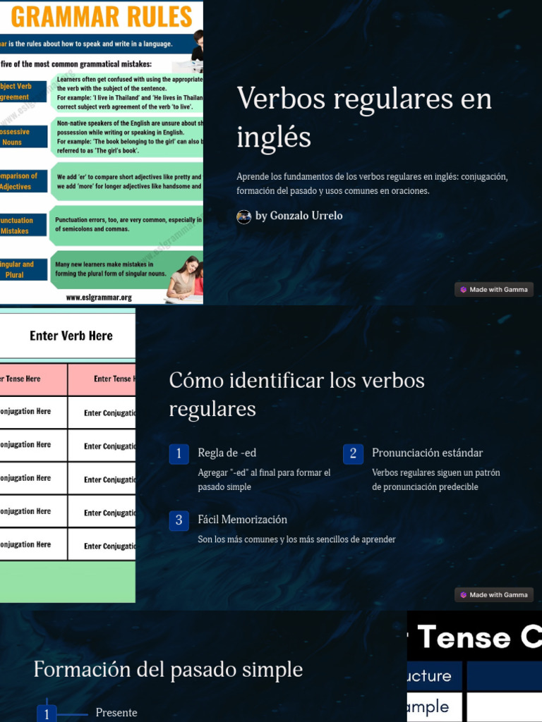 Verbos Regulares En Ingles Pdf