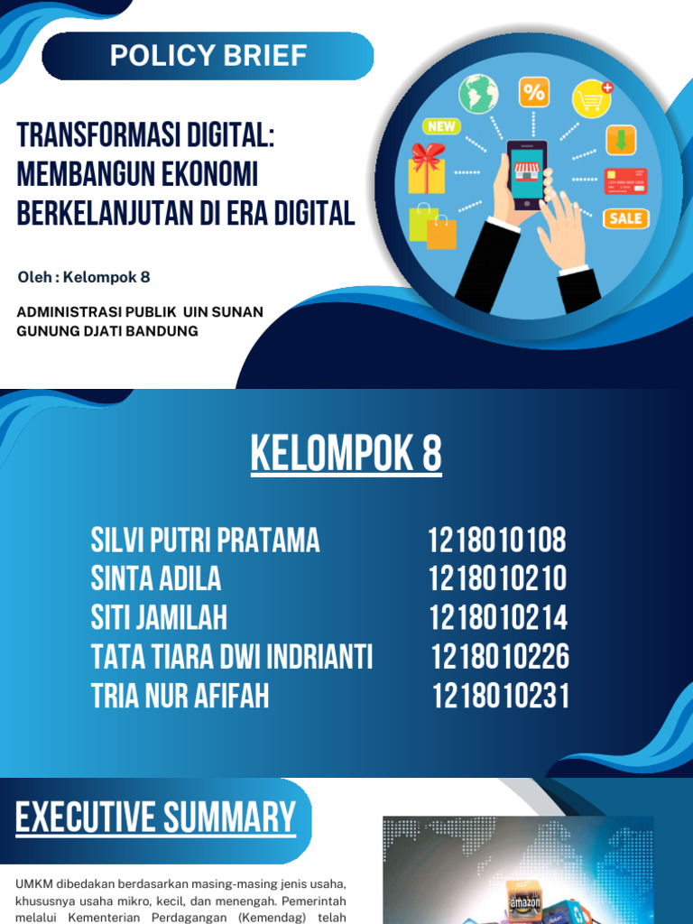 PDF - Kelas E - Kelompok 8 - Digitalisasi Ekonomi | PDF