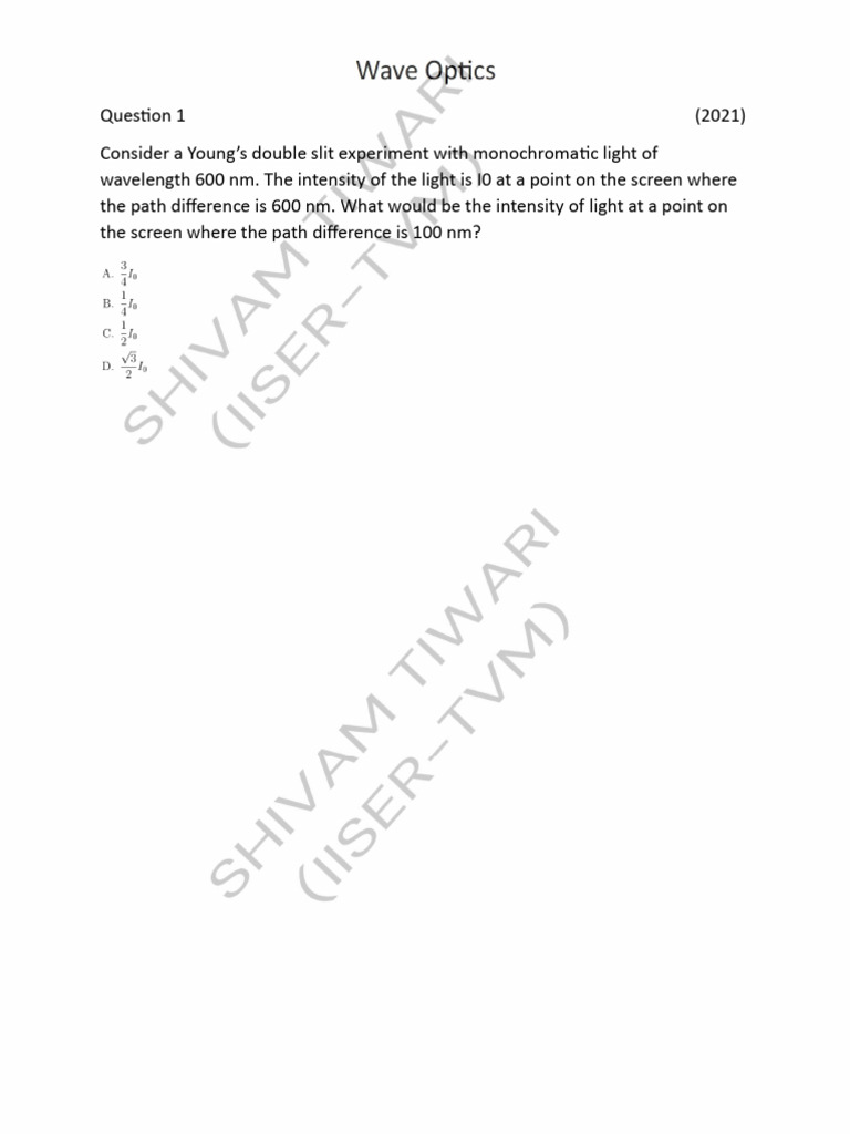 Wave Optics | PDF